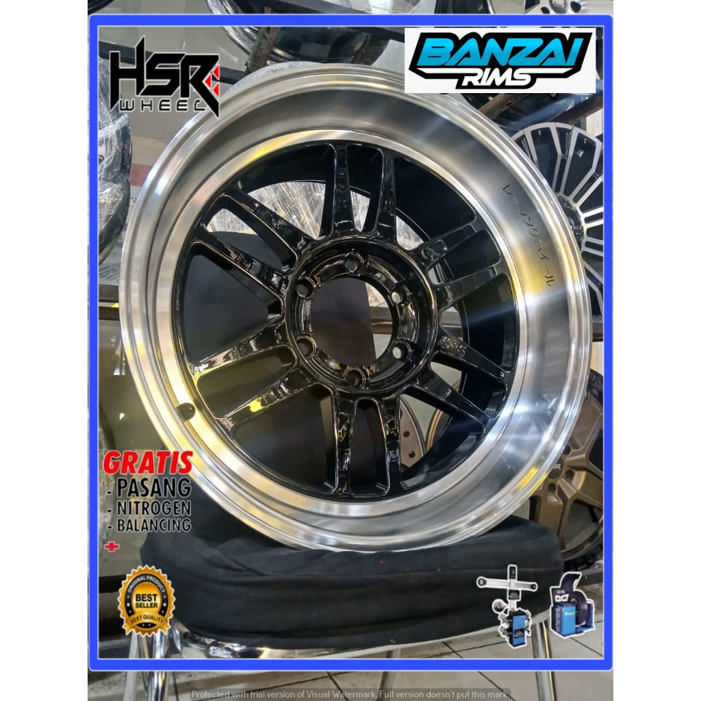 Jual VELG MOBIL PAJERO FORTUNER RING 18 PELEK RACING HSR BLY01 MODEL RPF1 R 18 PCD 6X139,7 LEBAR ...