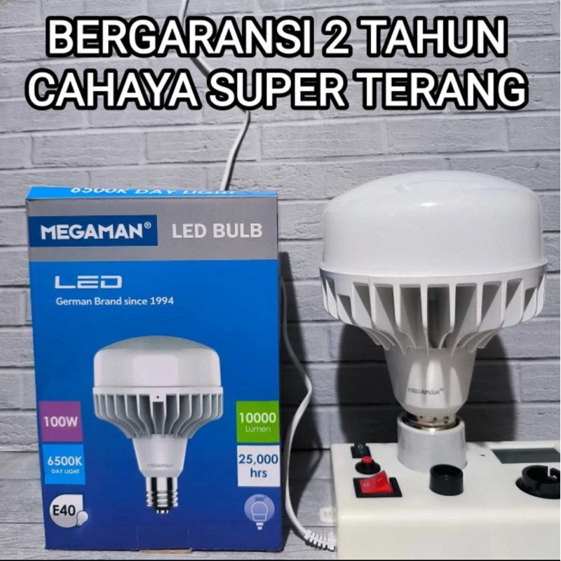 Jual MEGAMAN Bohlam Lampu Led 100W Daylight 100 Watt Cahaya Putih 6500K ...