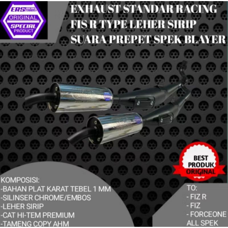 Jual Knalpot FiZR Type Perut Hitam Leher Sirip ERS Racing Muffler ...