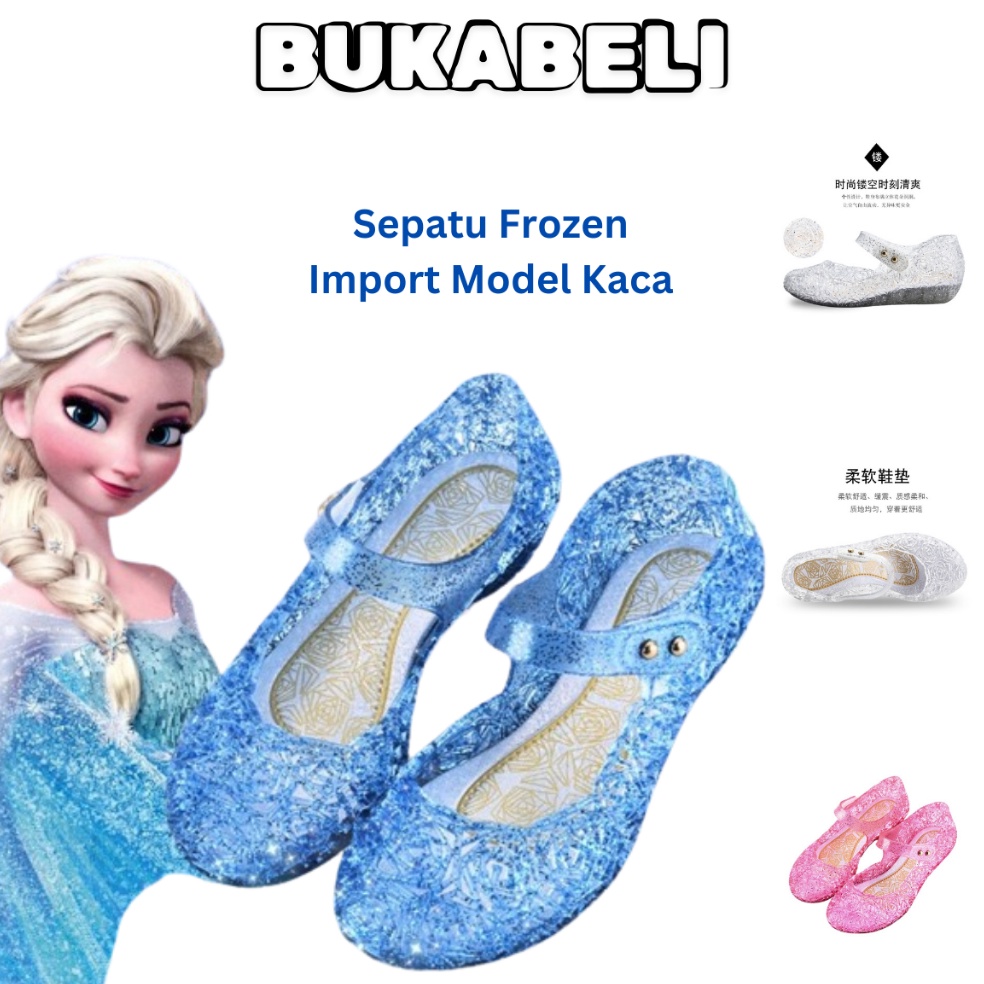 Jual Model Baru BUKABELI COD Sepatu Frozen Model Kaca Sepatu Pesta ...