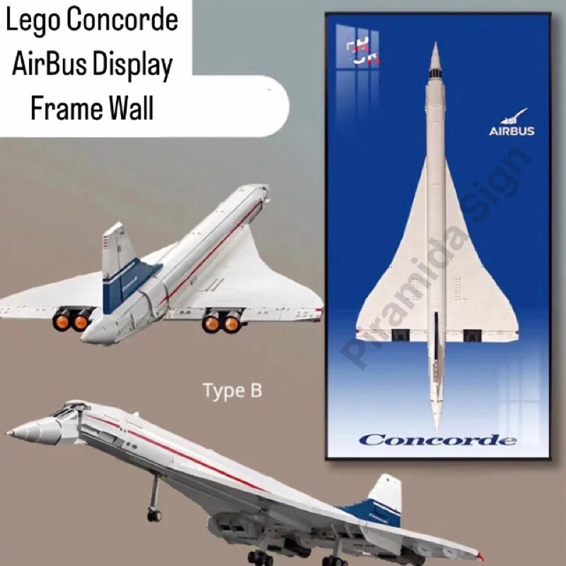 Jual Lego Concorde Airbus Frame wall display pajangan display miniatur ...