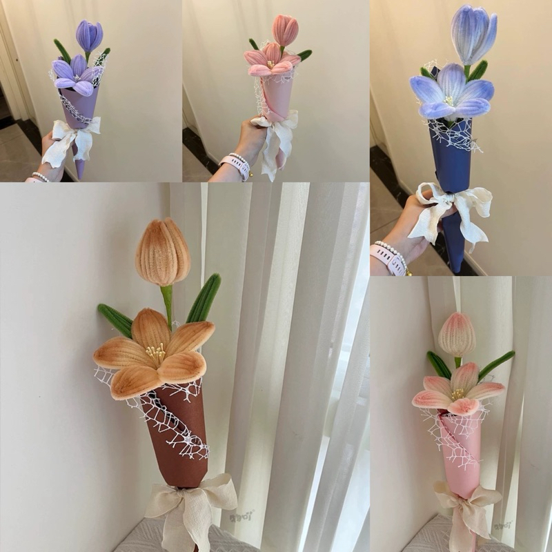 Jual TULIP FLOWER BOUQUET / BUKET BUNGA TULIP / BUKET ESTETIK / PIPE ...