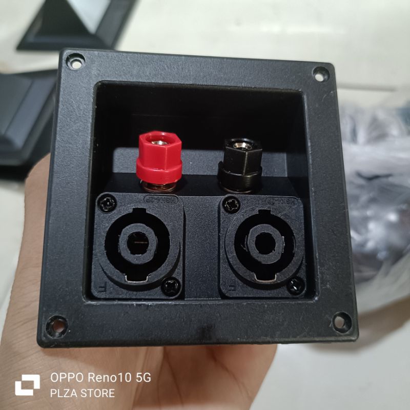 Jual Terminal box speaker binding post+Socket speakon 2in1 kotak ...