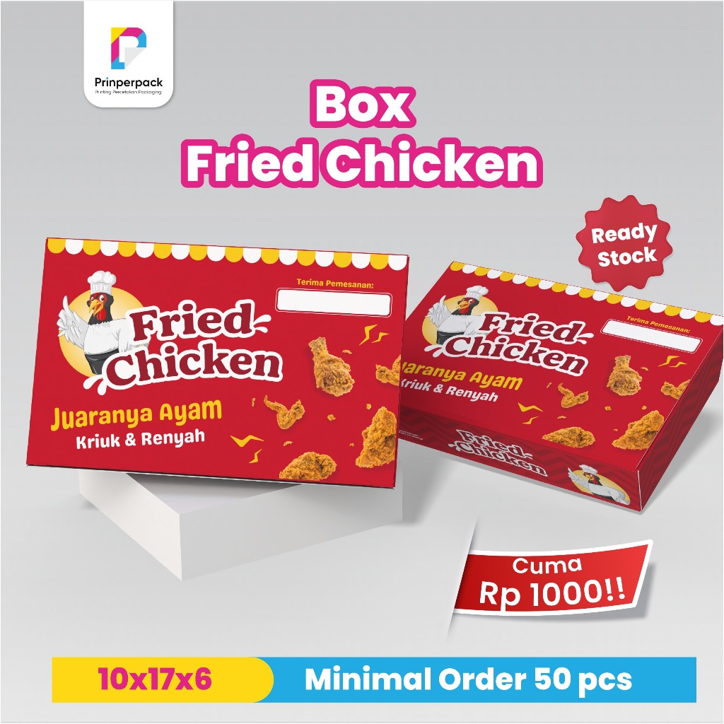 Jual Box KFC Fried Chicken ready stock/ Dus ayam geprek/ Dus Fried ...