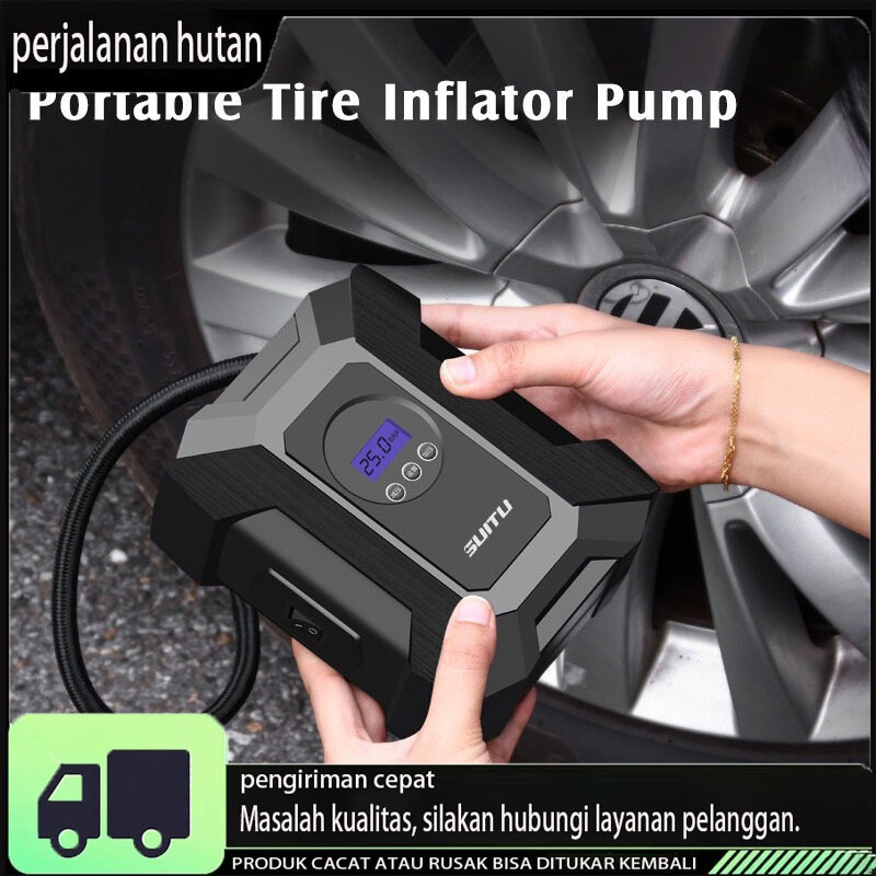 Jual 12V Pompa Ban Mobil Truk Motor Elektrik Cek Tekanan Angin Digital ...