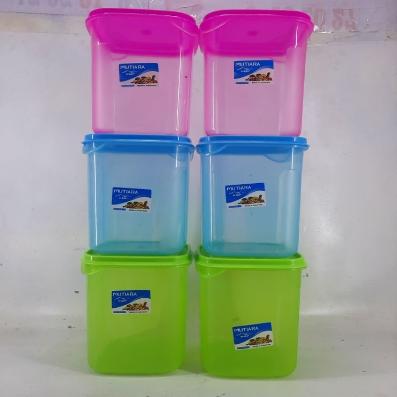Jual Toples kotak 800 ml KMP warna | TOPLES KMP | Toples Segi 800 ml ...