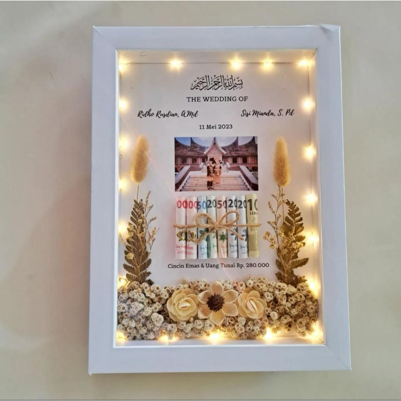 Jual BINGKAI 3D MAHAR UKURAN 20x30 CM + LED/LAMPU HIAS TUMBLR 2 METER ...