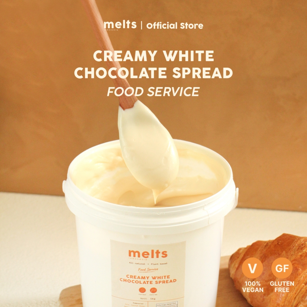 Jual Melts Food Service Creamy White spread selai coklat Kiloan 1 kg ...