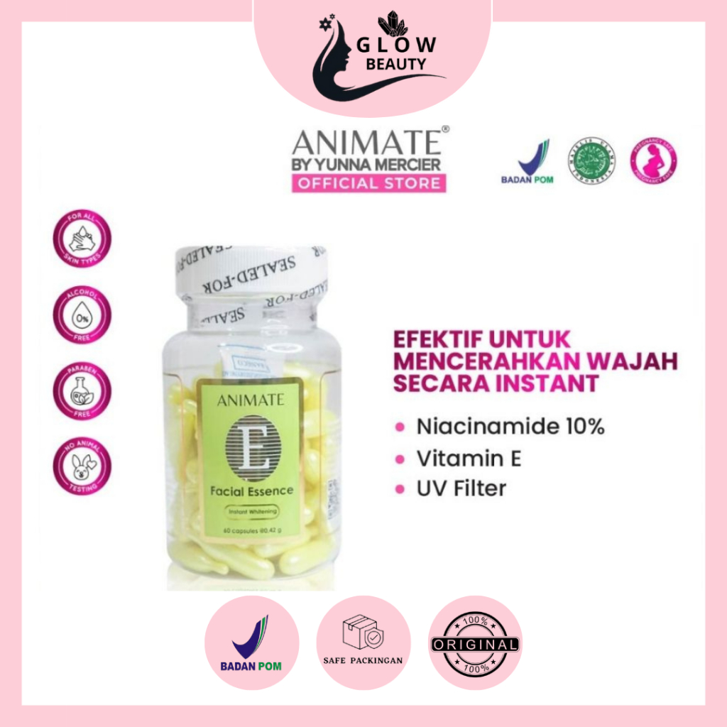 Jual ANIMATE Facial Essence Serum Vitamin E Asli 100% Original BPOM dan ...