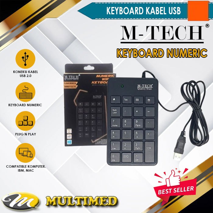 Jual Keyboard Numeric M-Tech Kabel USB | Shopee Indonesia