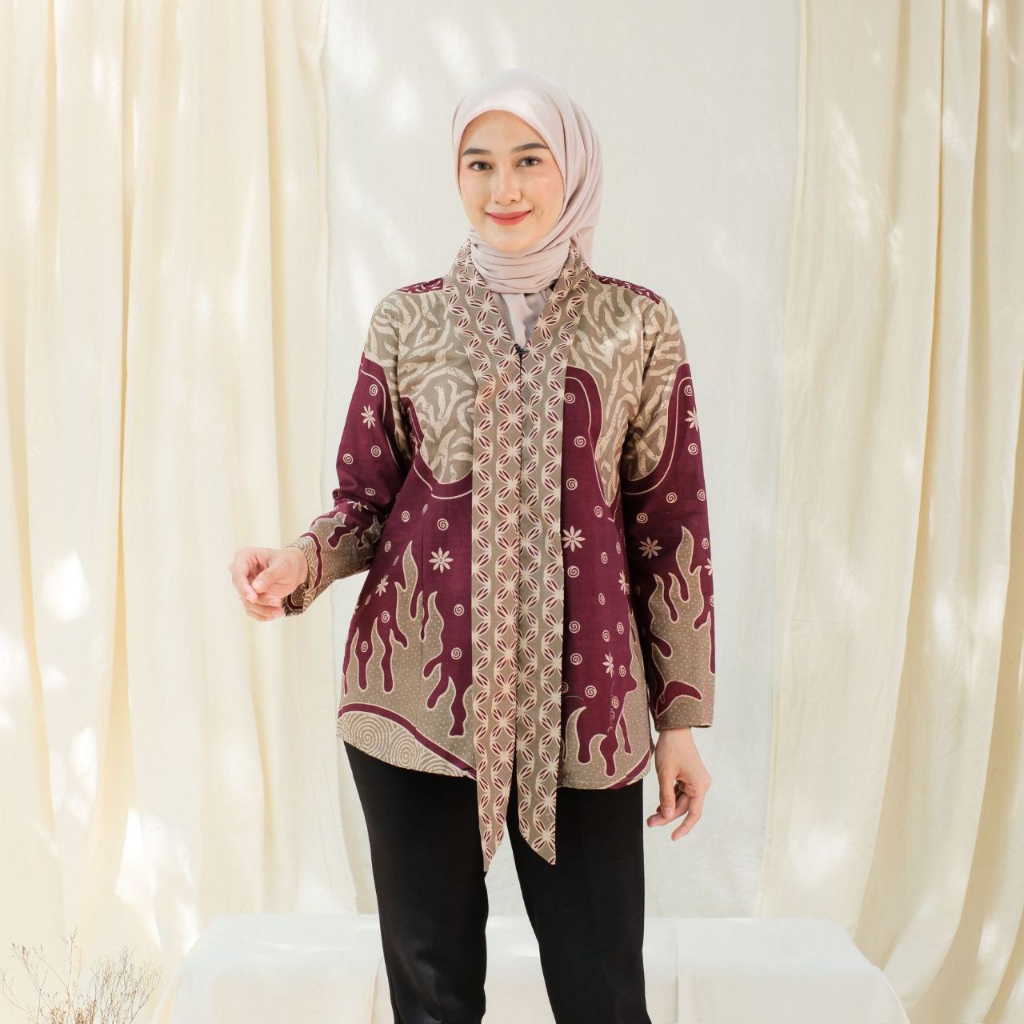 Jual by.aghna - Baju Batik Wanita Modern Atasan Blouse Batik Kerja ...