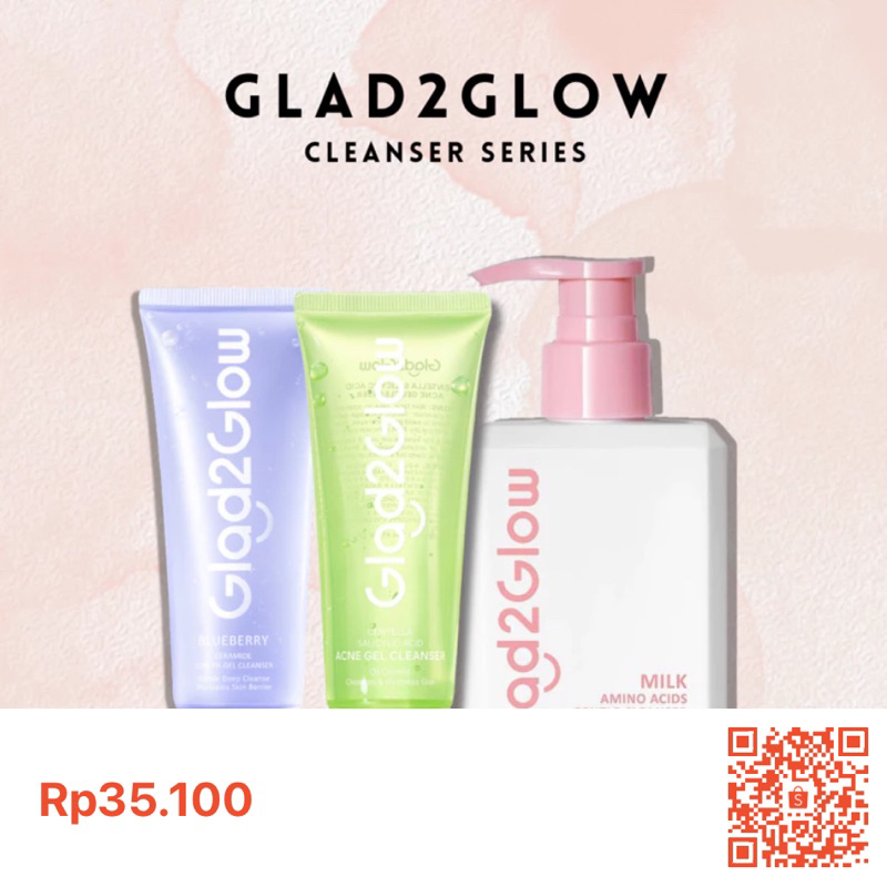 Jual GLAD2GLOW Facial Wash Blueberry LowpH Gel Cleanser 70ml - G2G ...