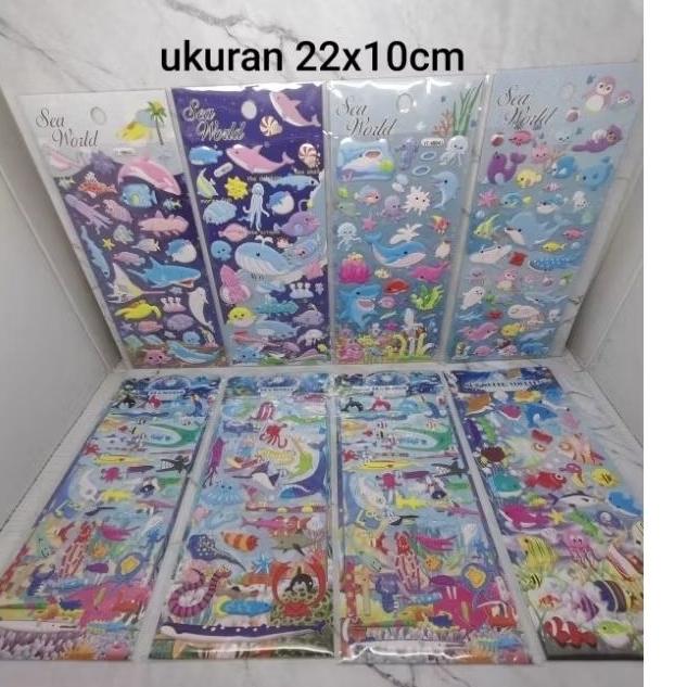 Jual sticker hewan laut stiker ikan laut sticker dinosaurus sticker ...