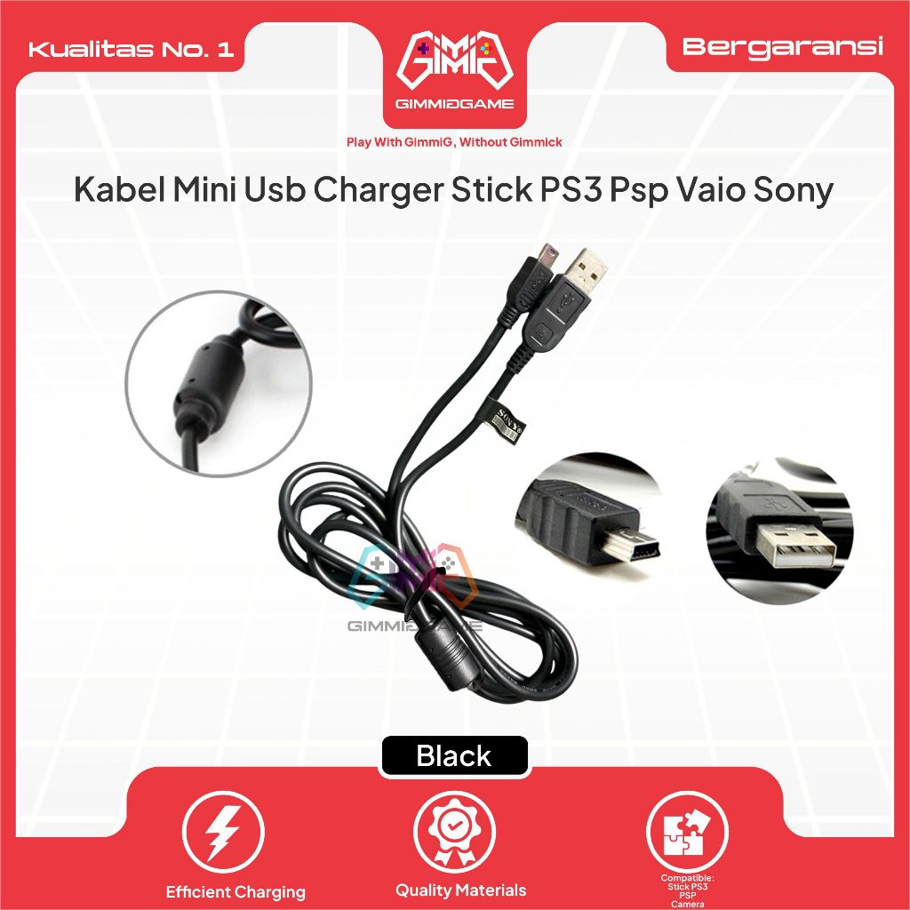 Jual Kabel Mini USB charge Charger Stik Stick PS3 / PSP / PC VAIO SONY ...