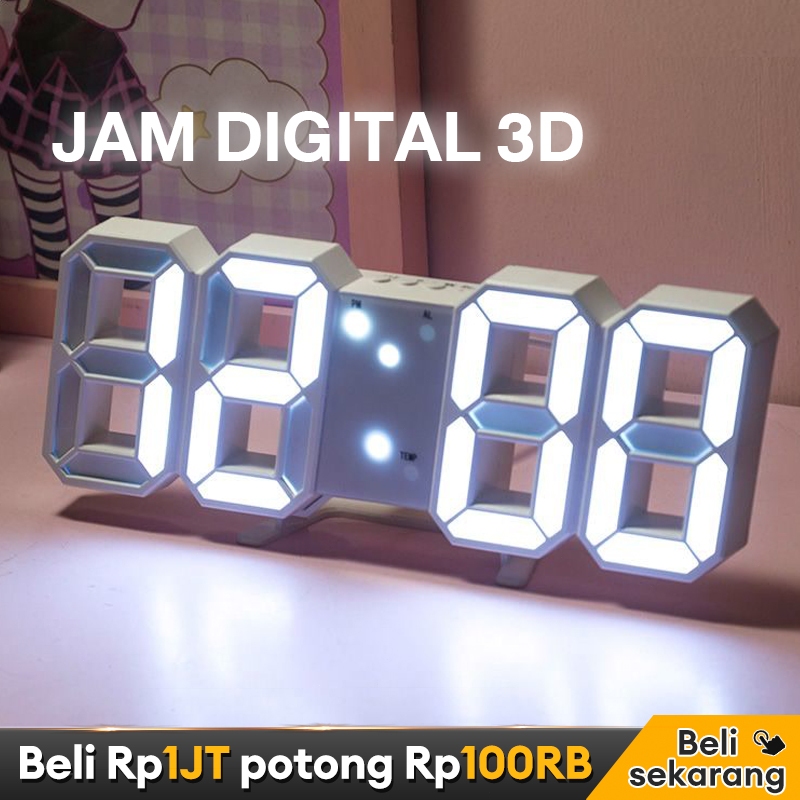 Jual 【Garansi 30 tahun】 JAM DINDING DIGITAL LED led jam 3d besar modern ...