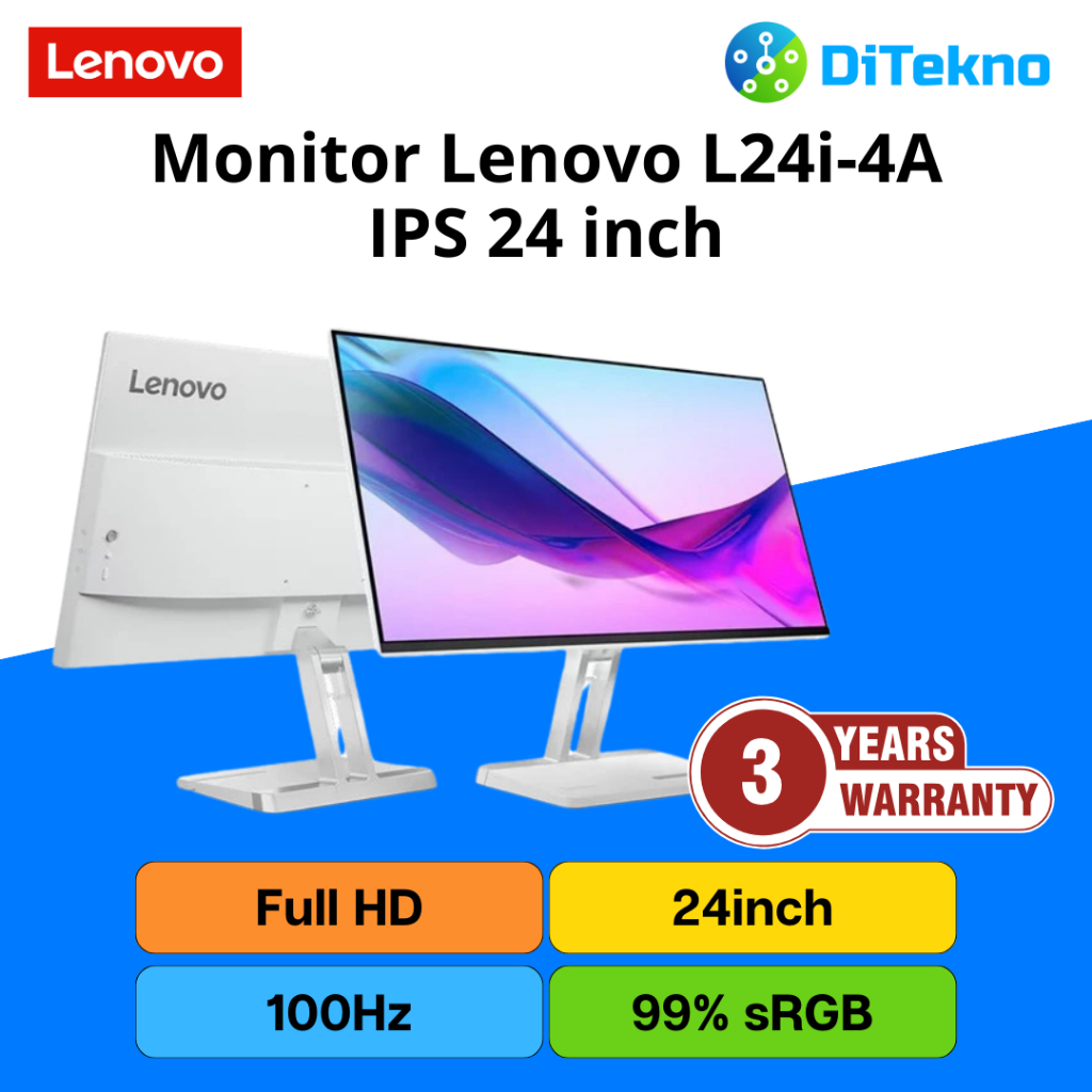 Jual Monitor Lenovo L24i-4A 24 inch FHD 100Hz | Shopee Indonesia