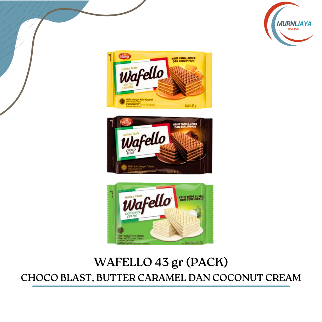 Jual Wafello Choco Blast - Butter Caramel - Coconut Cream 43 gr (PACK ...