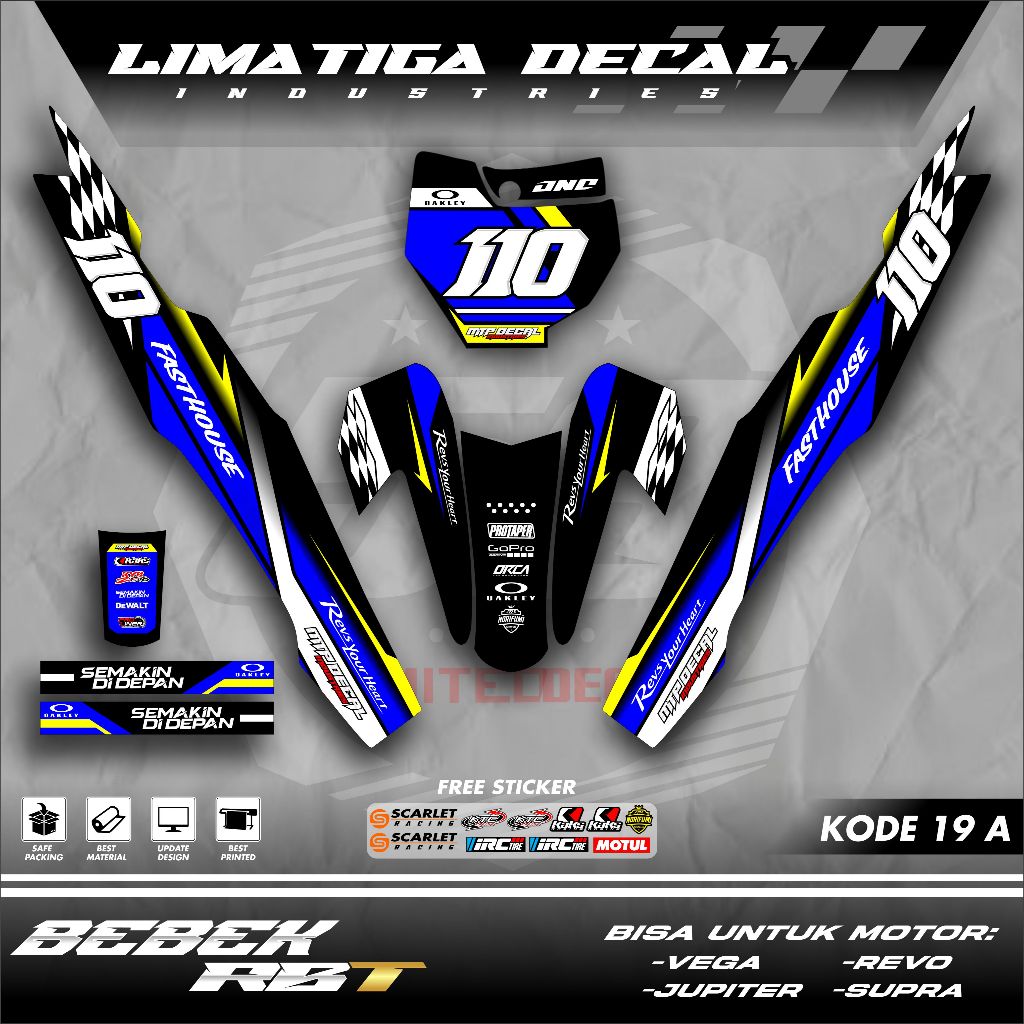 Jual LMTG Sticker RBT/GTX VEGA R NEW Stiker Striping Motor RBT Bebek ...