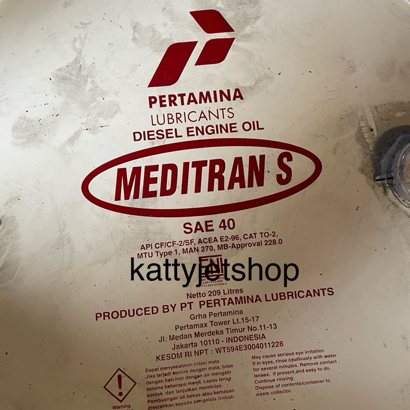 Jual Oli meditran S sae40 209liter dijamin ORI dari pertamina ...