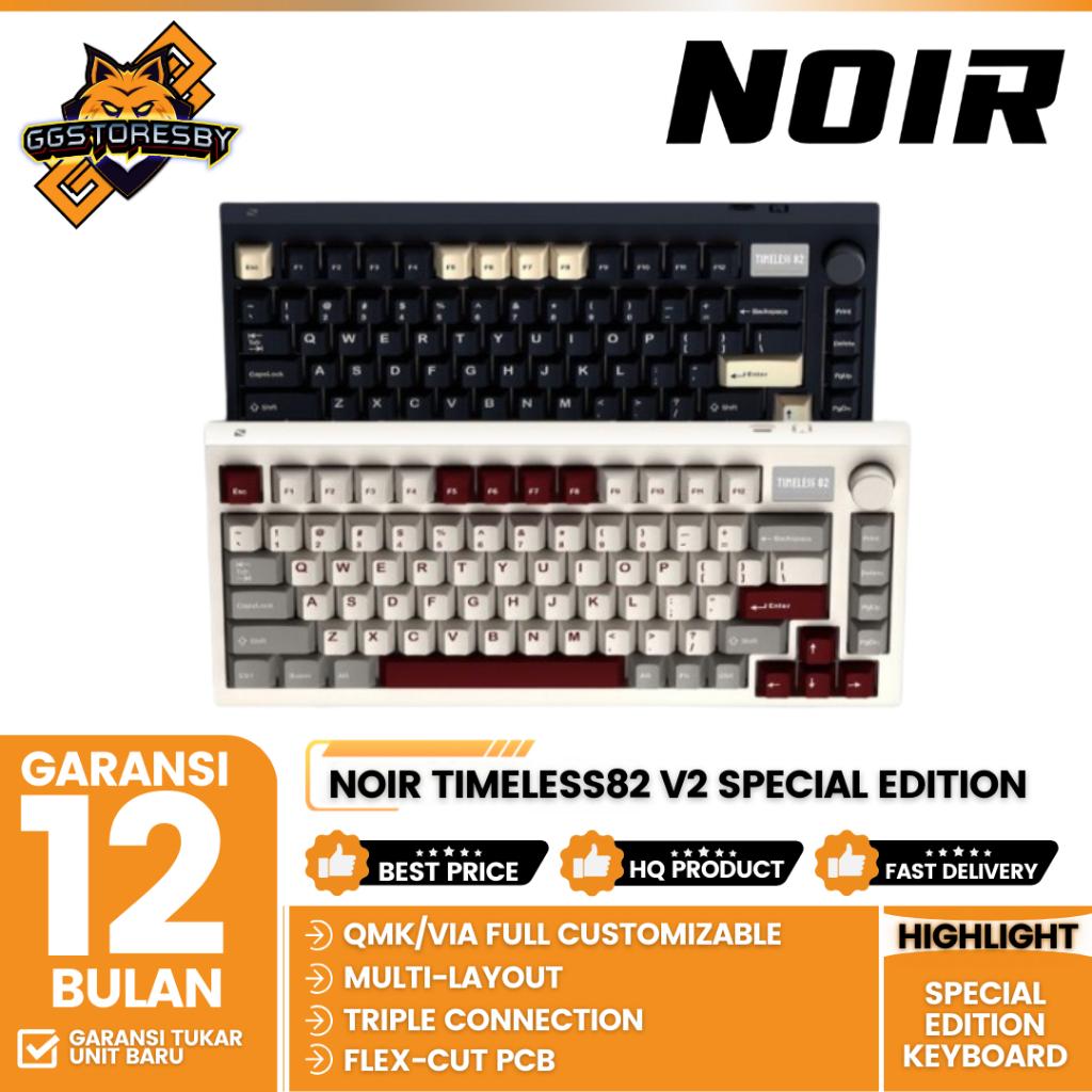 Jual Noir Timeless82 V2 Special Edition Mechanical Wireless Gaming ...
