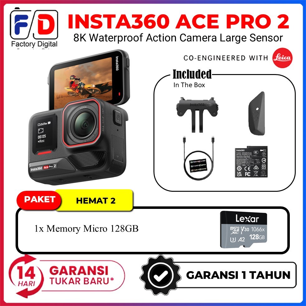 Jual Insta360 Ace Pro 2 8K AI Powered Action Camera Leica Insta 360 Action Cam | Shopee Indonesia