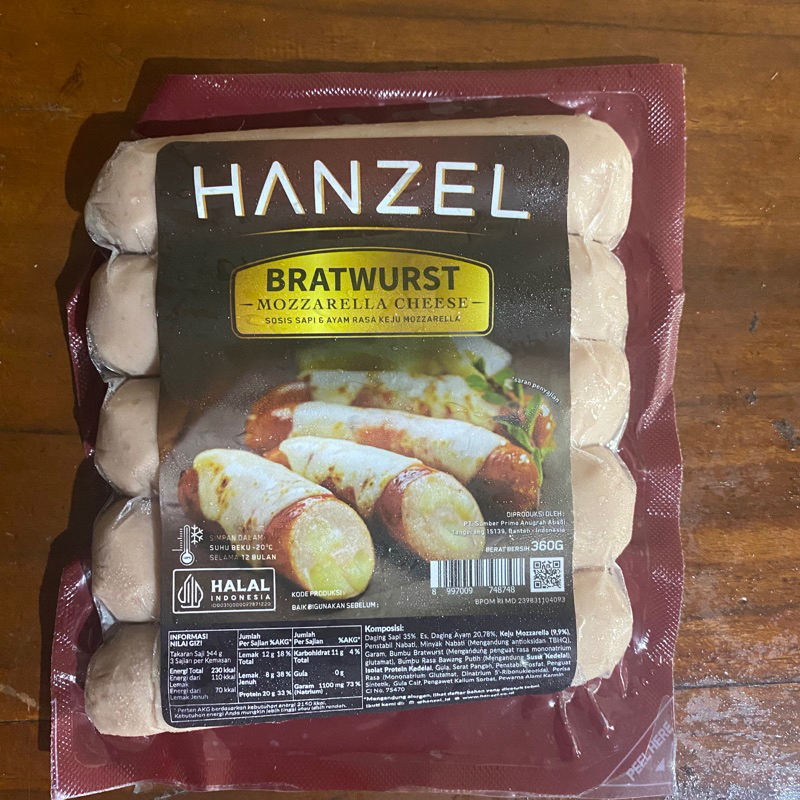 Jual Hanzel sosis cheese mozarella bratwurst 360gr (isi 5) | Shopee ...