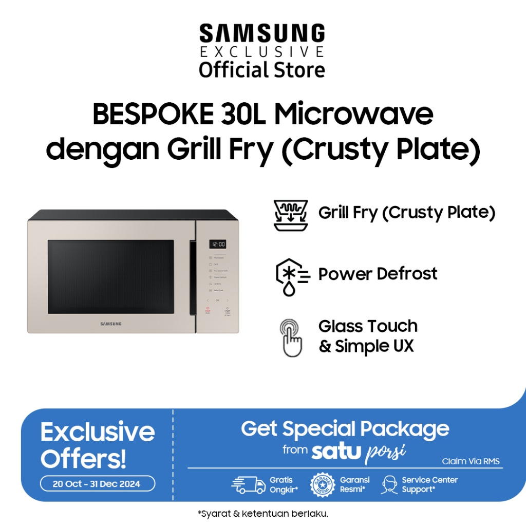 Jual Samsung Microwave Oven Grill BESPOKE 30L | Glass Touch | Eco Mode ...