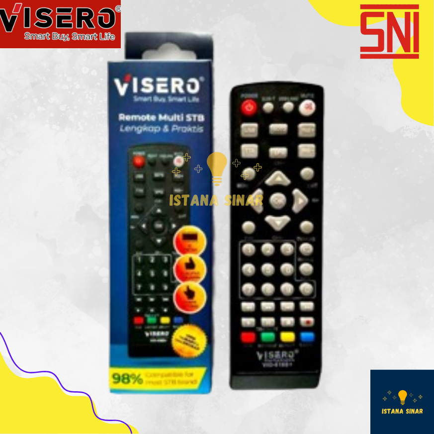 Jual Remote STB Set Top Box Multi Remo DVB T2 VISERO Matrix Evercoss ...