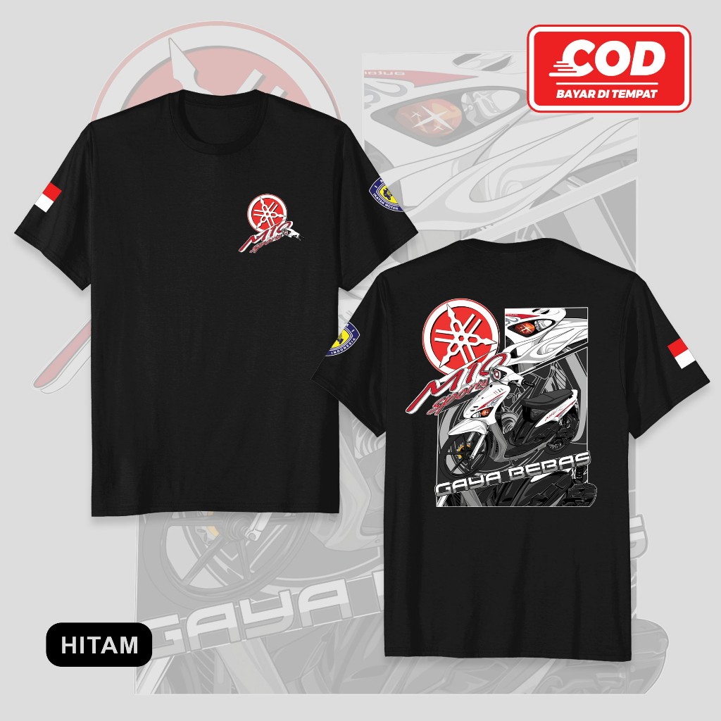 Jual Kaos Distro Motif YAMAHA MIO SPORTY Terbaru Baju pria dan wanita tersedia 12 warna berbeda ...