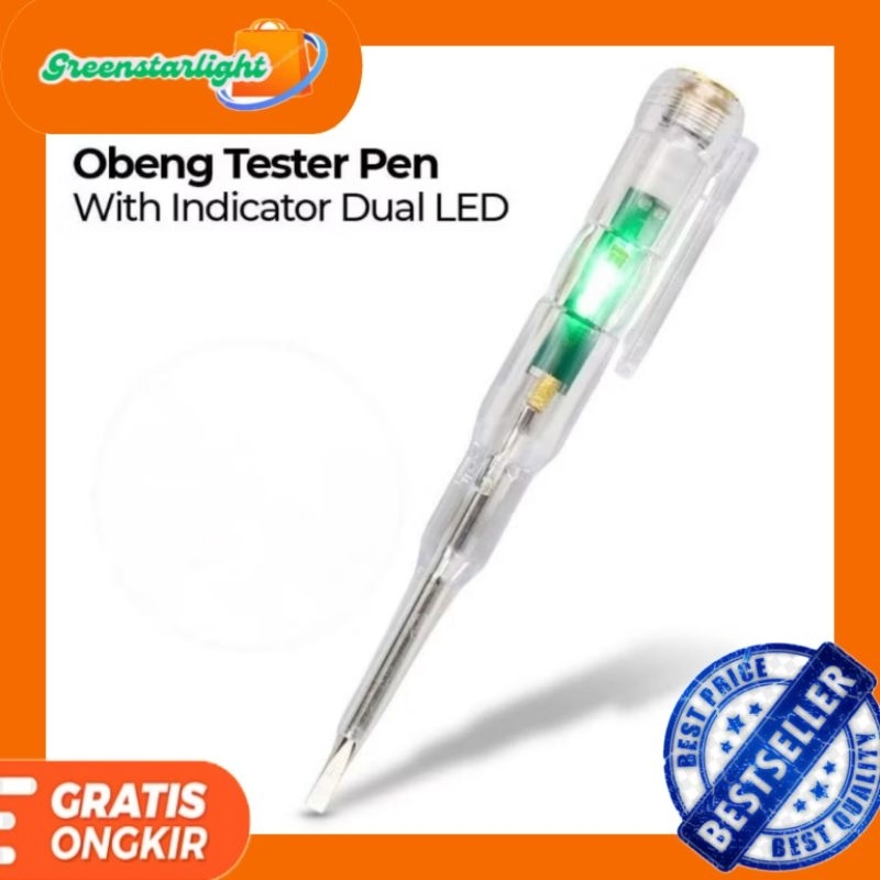 Jual Obeng Tespen Listrik Tester Pen Deteksi Kabel Putus Indicator Dual ...