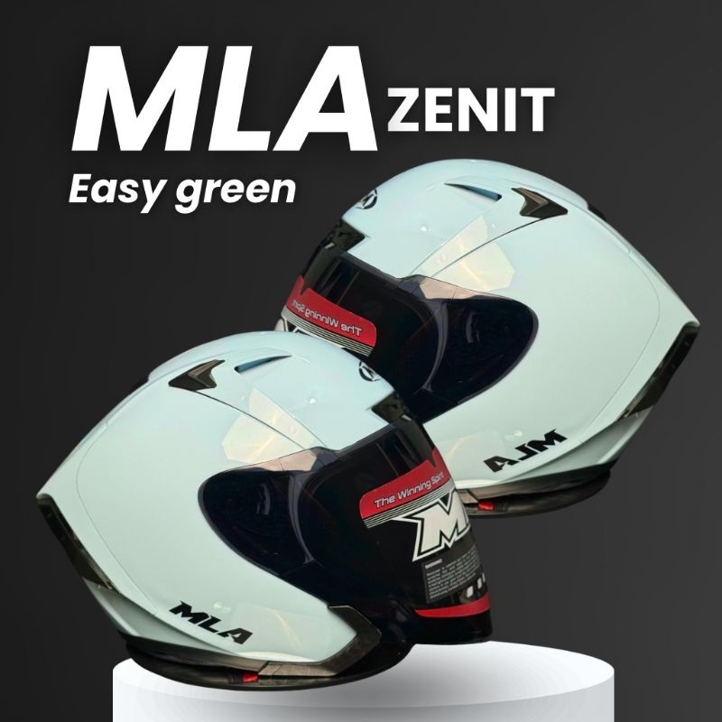 Jual Helm MLA Zenit Easy Green Pria/Wanita Original & SNI | Shopee ...