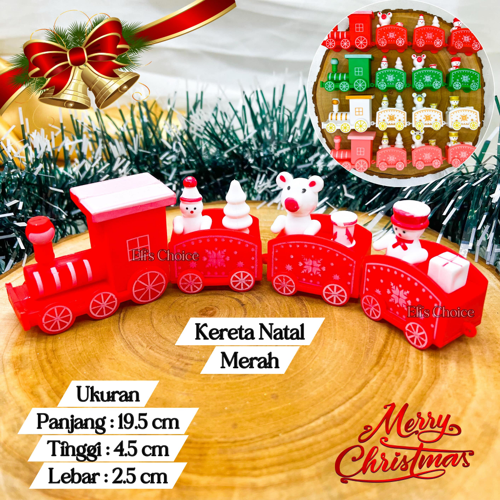 Jual Hiasan Kereta Natal Motif Snowman Santa Claus / Gerbong Kereta ...
