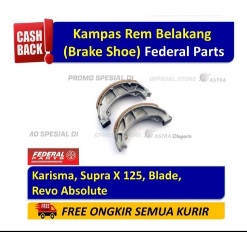 Jual Kampas Rem Belakang (Brake Shoe) Federal Parts | Shopee Indonesia