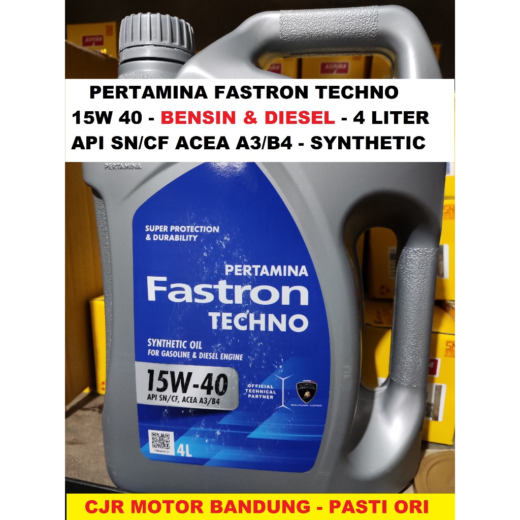 Jual OLI MOBIL LIGHT DIESEL & BENSIN Pertamina FASTRON TECHNO 15W 40 isi 4 LITER | Shopee Indonesia