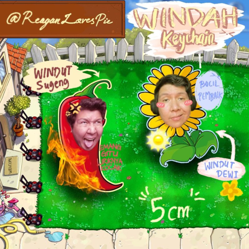 Jual Windah Keychain PvZ Edition by Reaganlovespie (PreOrder) | Shopee ...