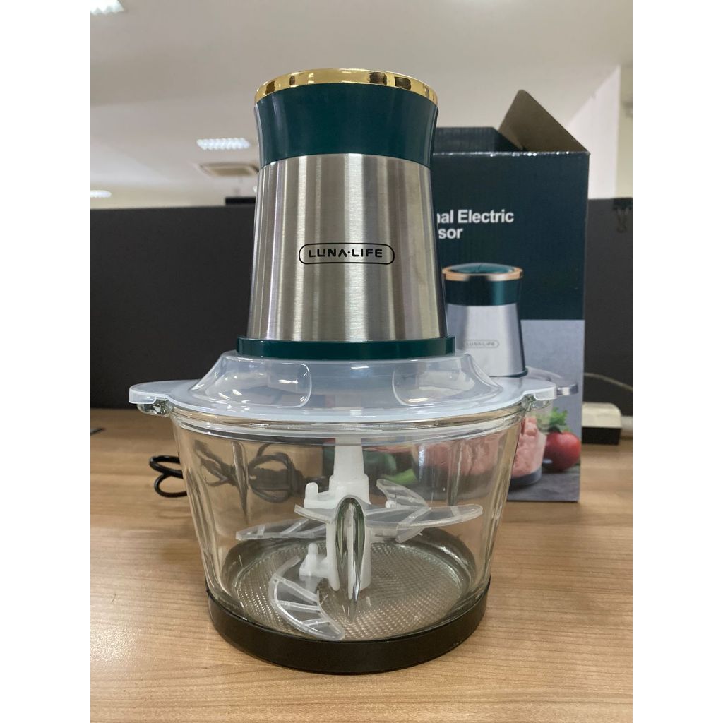 Jual blender Chopper kaca Lunalife FP02B blender kaca food Chopper kaca ...