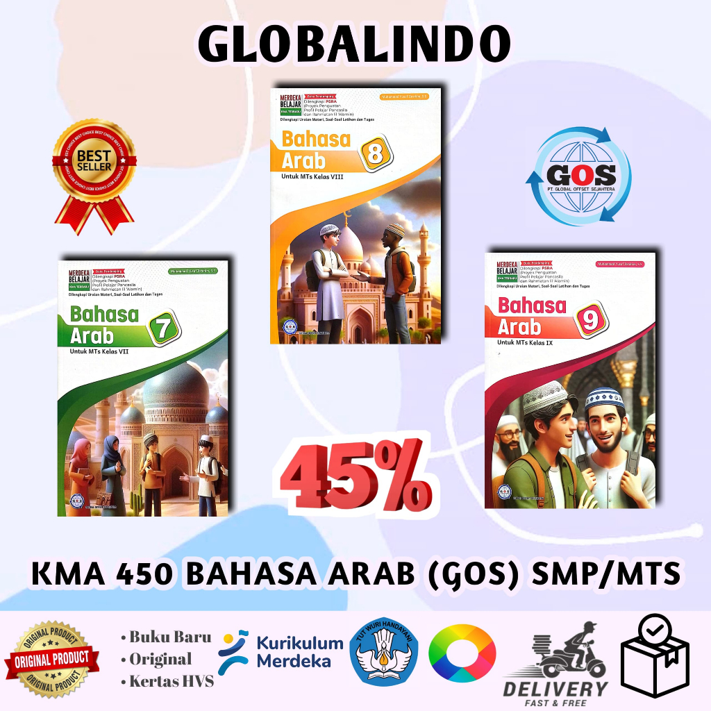 Jual Buku Siswa Pendamping BAHASA ARAB KMA 450 Kelas 7,8,9 SMP/MTS Kurikulum Merdeka (GOS ...