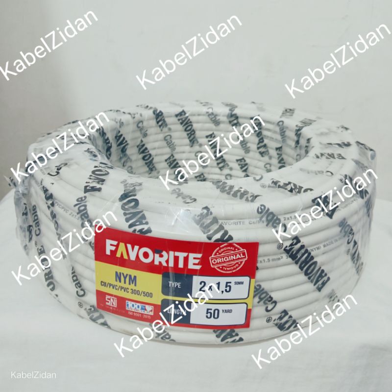 Jual Kabel NYM 2x1,5 merek FAVORITE 50meter | Shopee Indonesia