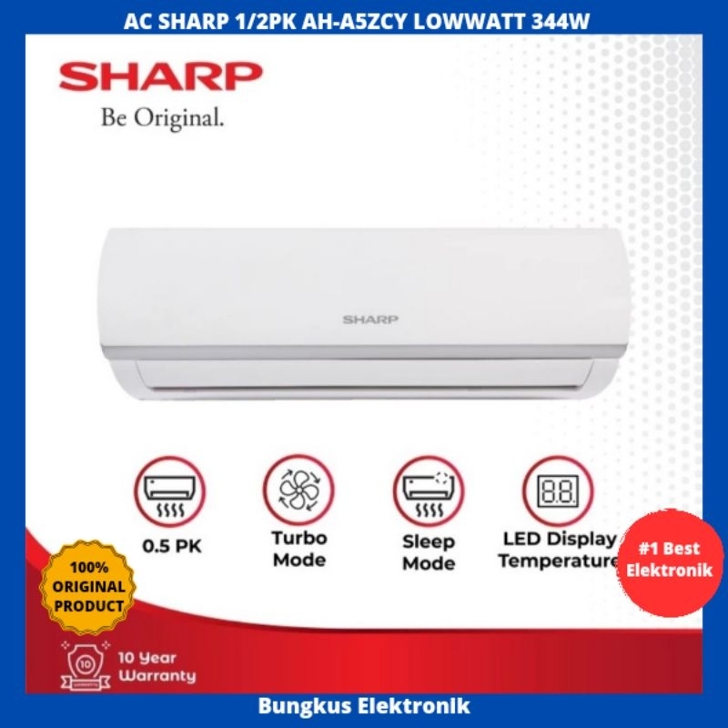 Jual AC SHARP 1/2PK LOW WATT AH-A5ZCY AC SHARP 1/2PK | Shopee Indonesia