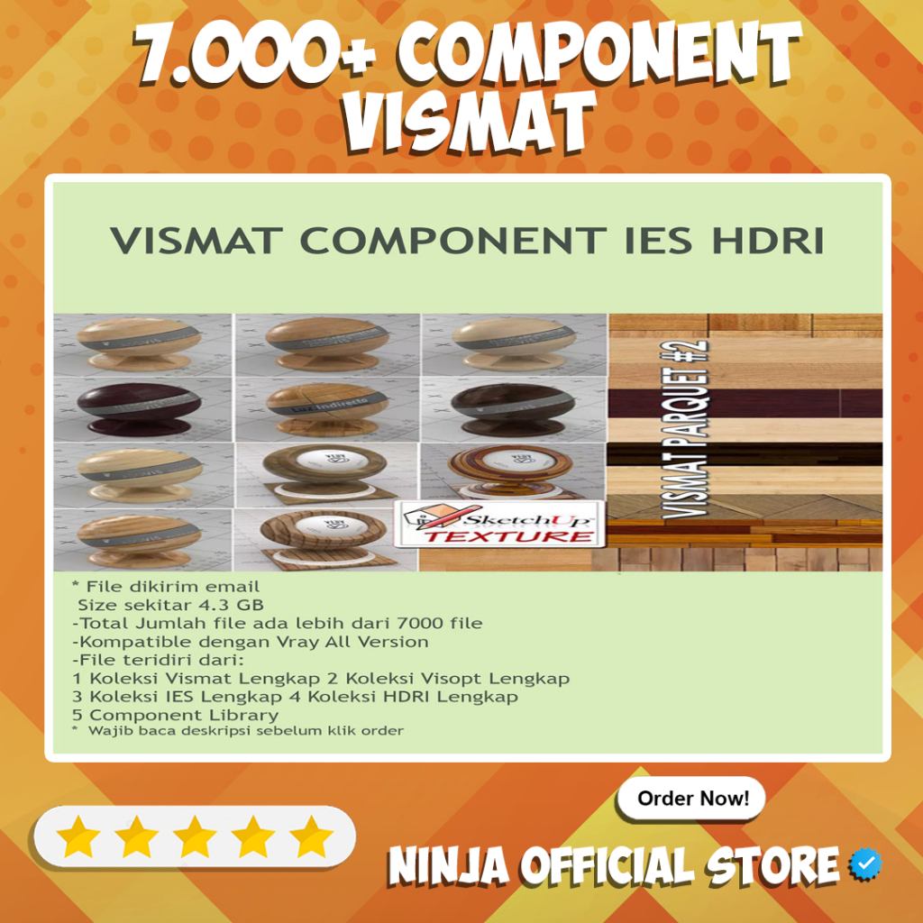 Jual Paket 7.000+ Vismat Component IES HDRI Visopt SKETCHUP Library ...