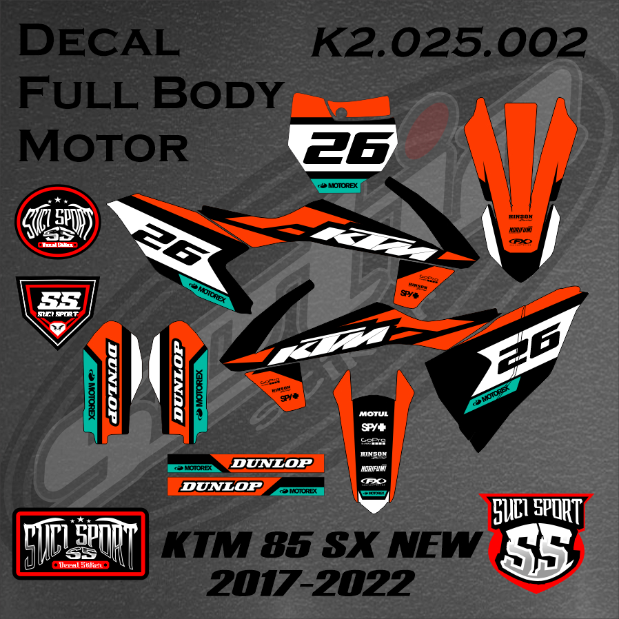 Jual DECAL KTM 85 SIXDAY 2017-2022 FULL BODY, KTM SX, KTM 85 NEW ...
