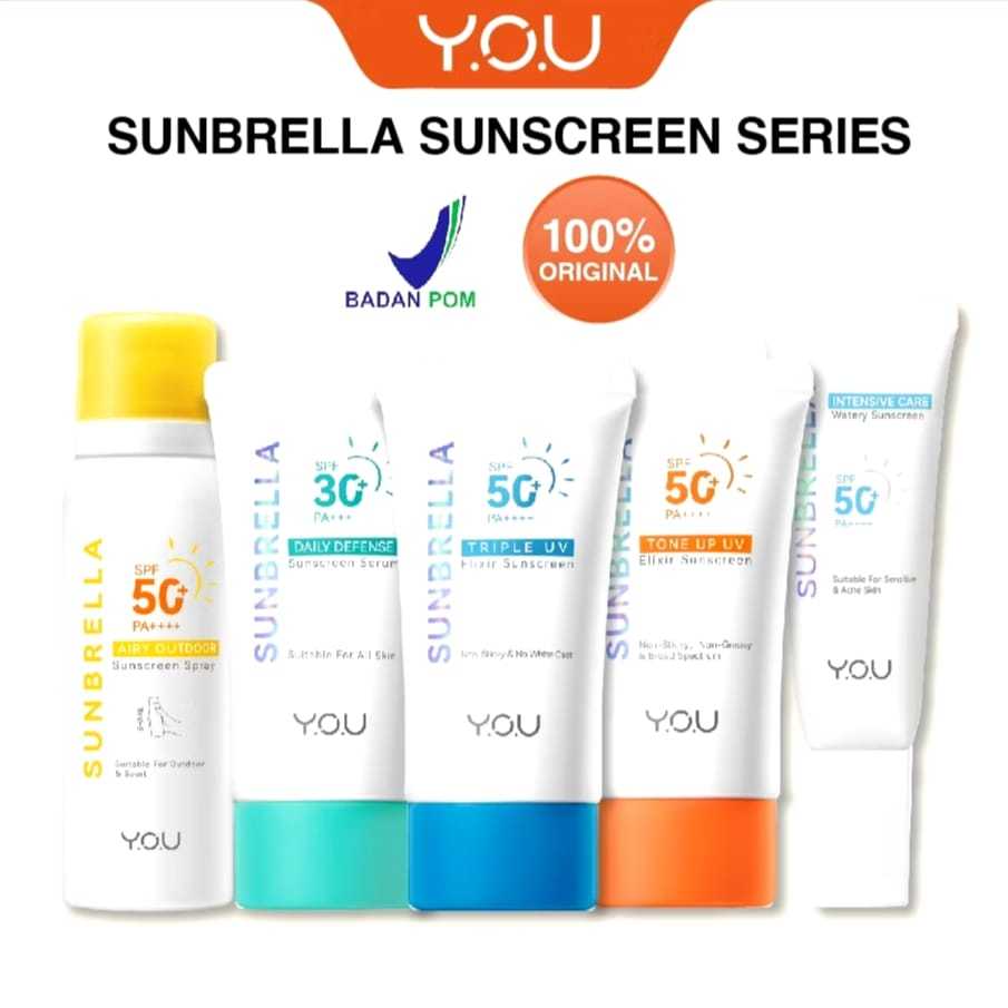 Jual Y.O.U YOU! Sunbrella Intensive Care Watery Sunscreen SPF 50+ PA ...