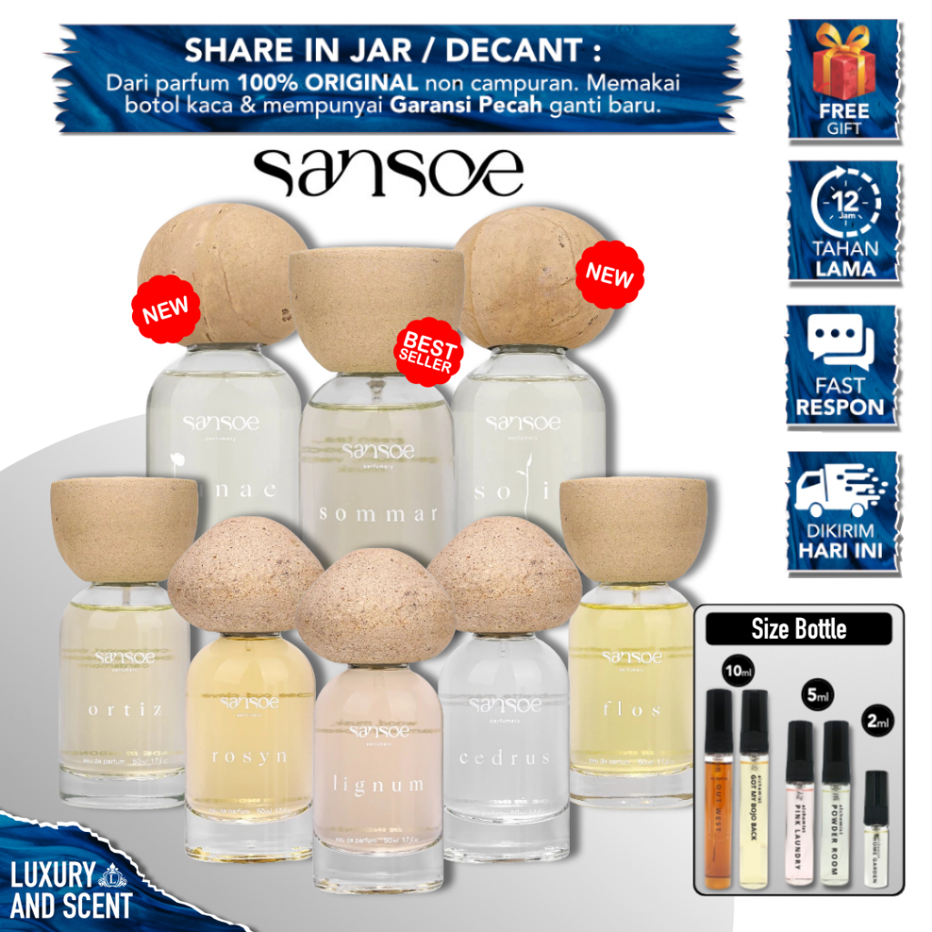 Jual DECANT SANSOE PARFUM (SHARE IN JAR) SOMMAR Travel Size 1/2/5/10ml ...