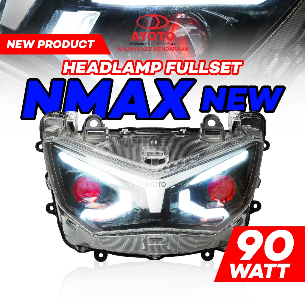 Jual FULL SET HEADLAMP NEW NMAX PLUG & PLAY 90 WATT LED MATRIX 1.5 ...