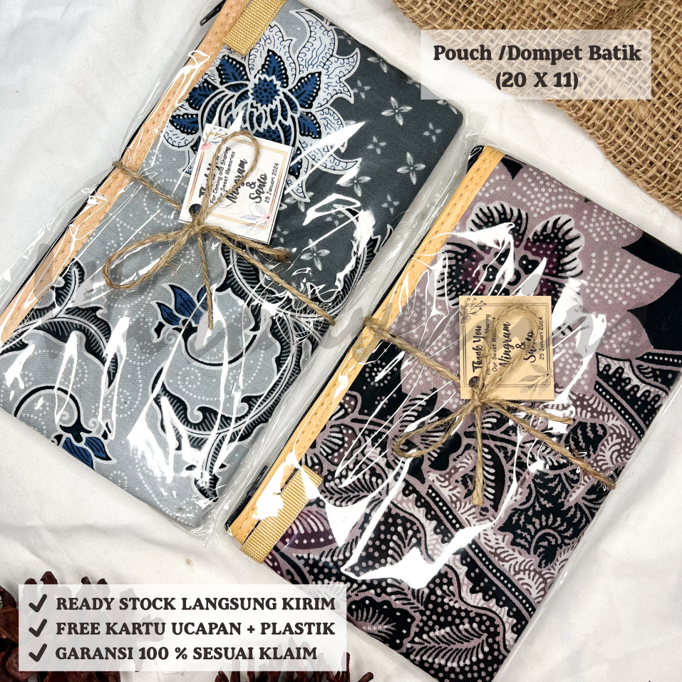 Jual PAKET HEMAT 50 BIJI SOUVENIR PERNIKAHAN POUCH BATIK KHAS JOGJA 20 x 11 CM PART 3 SOUVENIR ...