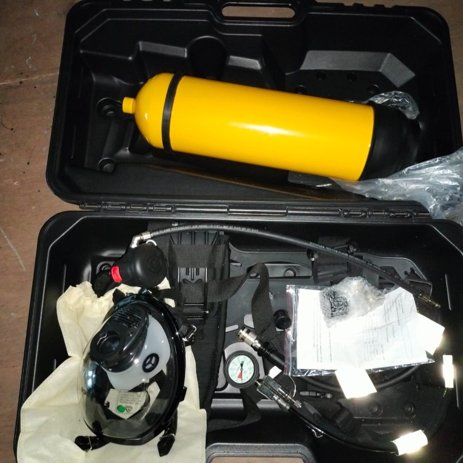 Jual SCBA non merk Steel 6 liter / SCBA breathing appatatus steel ...
