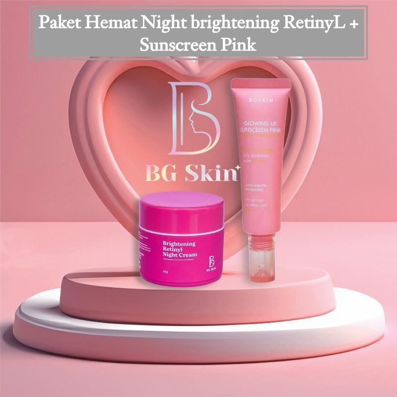 Jual BG SKIN Night Cream Brightening Plus Glowing Suncreen Pink ...