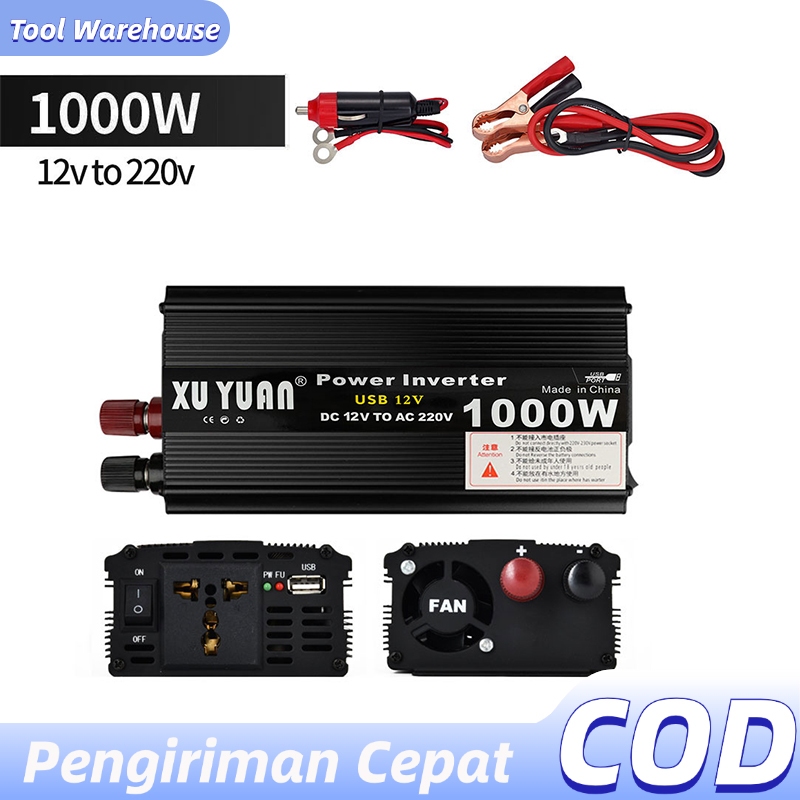 Jual Inverter Frekuensi Tinggi, Modifikasi Gelombang Sinus Daya Puncak 1000W Inverter DC12V ke ...