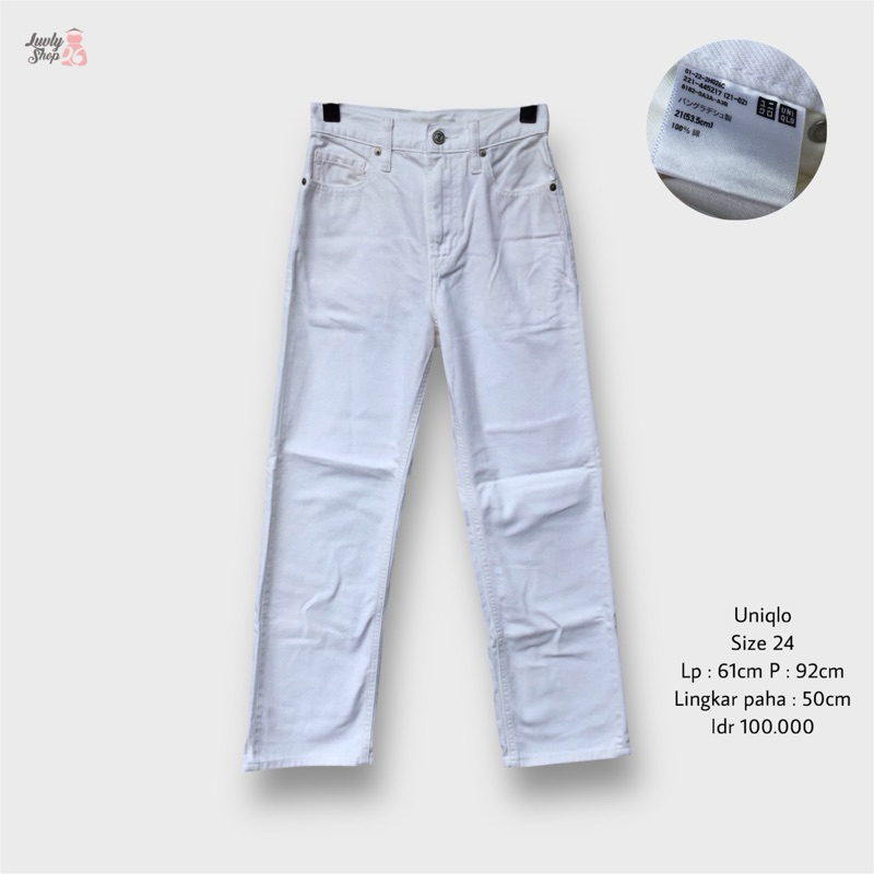 Jual uniqlo celana jeans putih | Shopee Indonesia