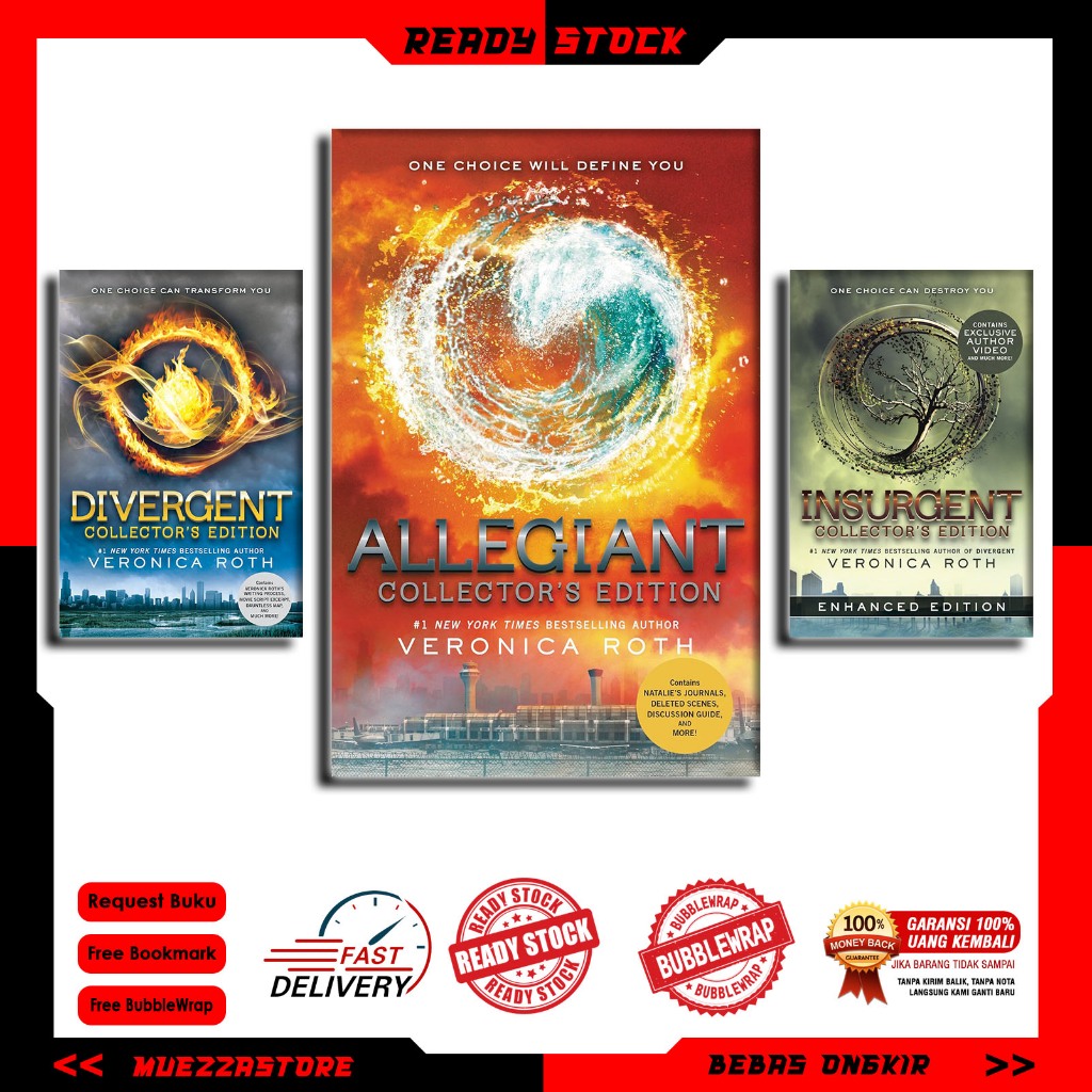 Jual Divergent | Insurgent | Allegiant by Veronica Roth (English ...